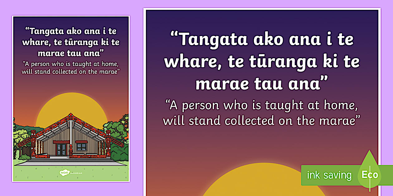 Whakatauki Tangata ako ana Display Poster Te Reo Maori/ English