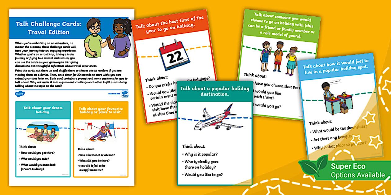 Talk Challenge Cards: Travel (Teacher-Made) - Twinkl