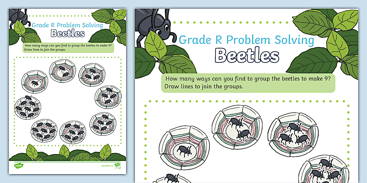 Grade R Problem Solving - Beetles (teacher made) - Twinkl