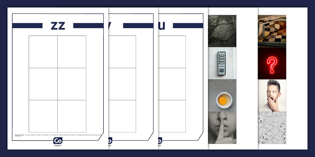 Reinforcing Sounds: 'y', 'zz' and 'qu' Sorting Cards