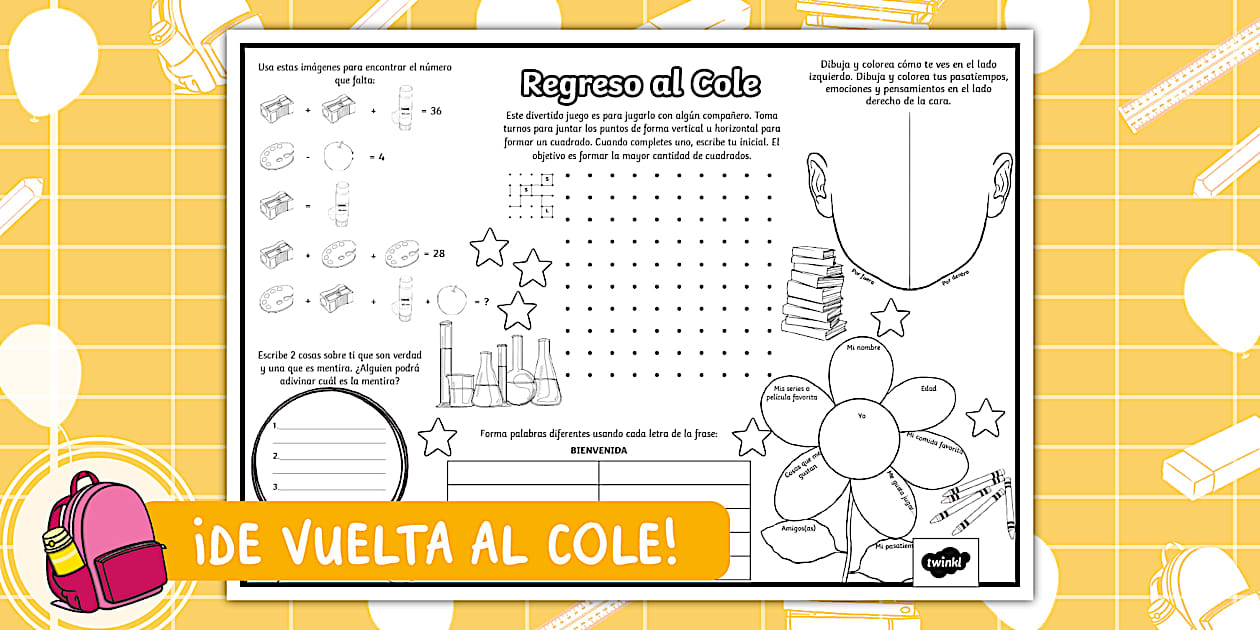 Actividad: Primer día de clases para quinto y sexto grado