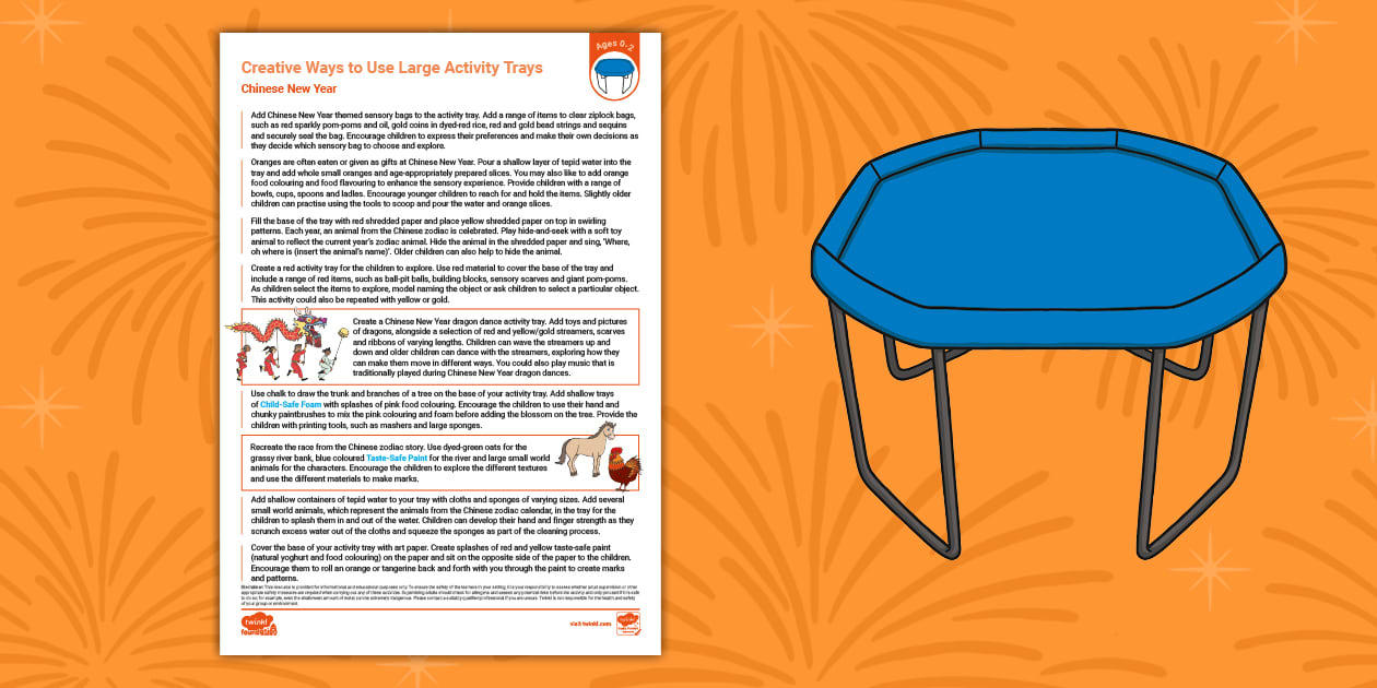 EYFS Ages 0-2 Large Activity Trays Chinese New Year | Twinkl