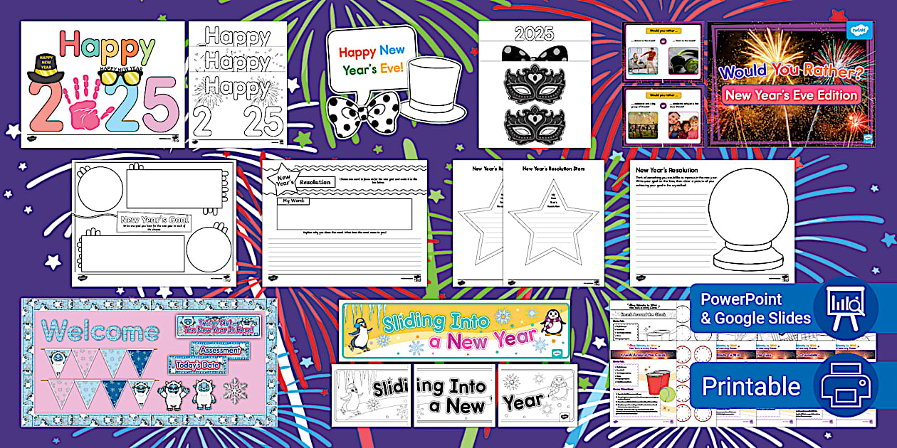 New Year’s Worksheets Free Printable | Twinkl USA - Twinkl