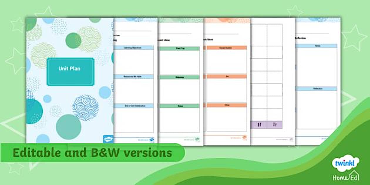 Editable Australian Homeschool Unit Plan (teacher made)