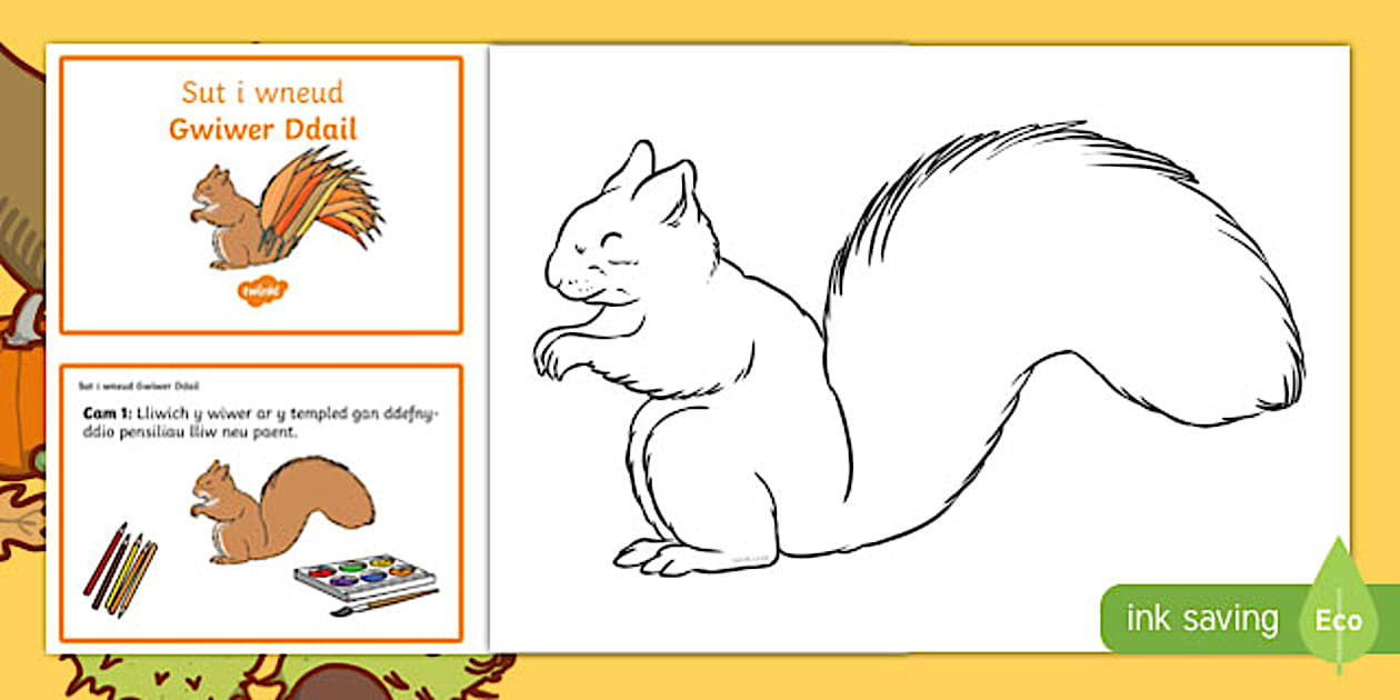 Gweithgaredd Gaeafol: Cyfarwyddiadau Crefft Gwiwer Ddail