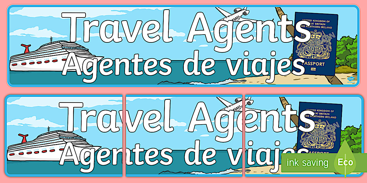 Travel Agents Display Banner - English / Spanish - Travel Agents Display