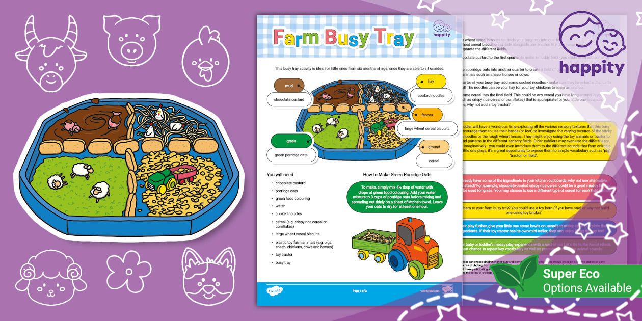 FREE! - Farm Busy Tray (teacher made) - Twinkl