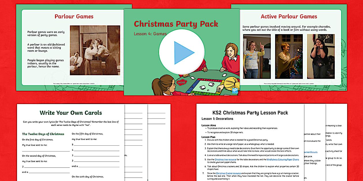 KS2 Christmas Party Lesson Pack (nauczyciel wykonał)