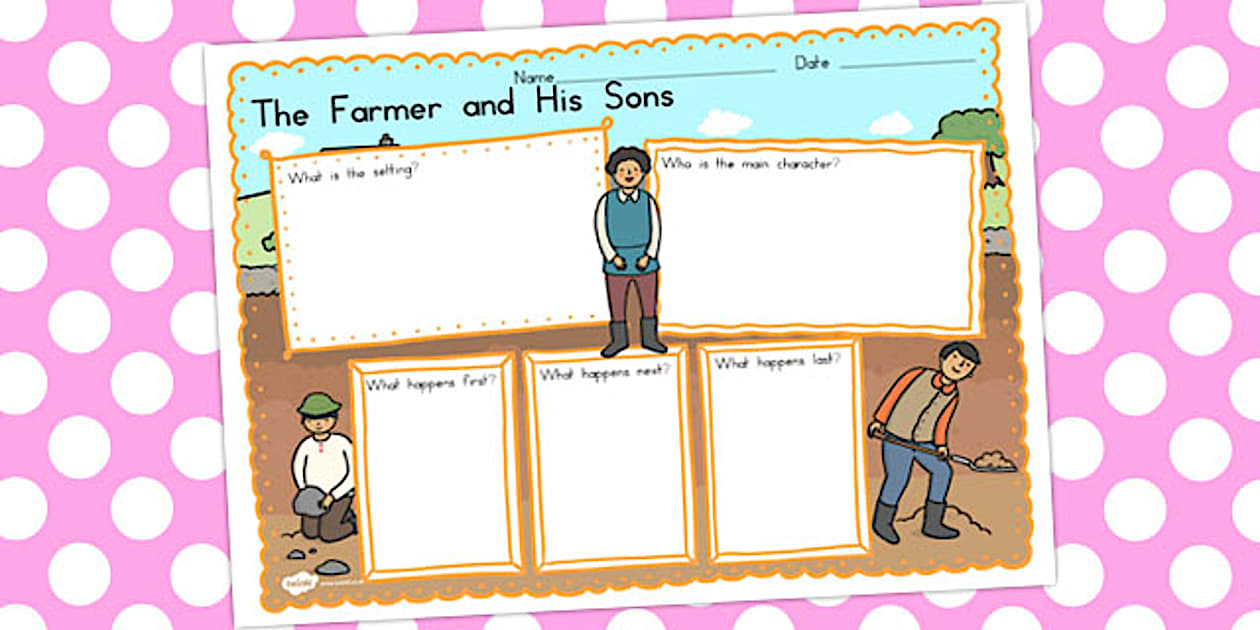 The Farmer and His Sons Book Review Writing Frame - australia