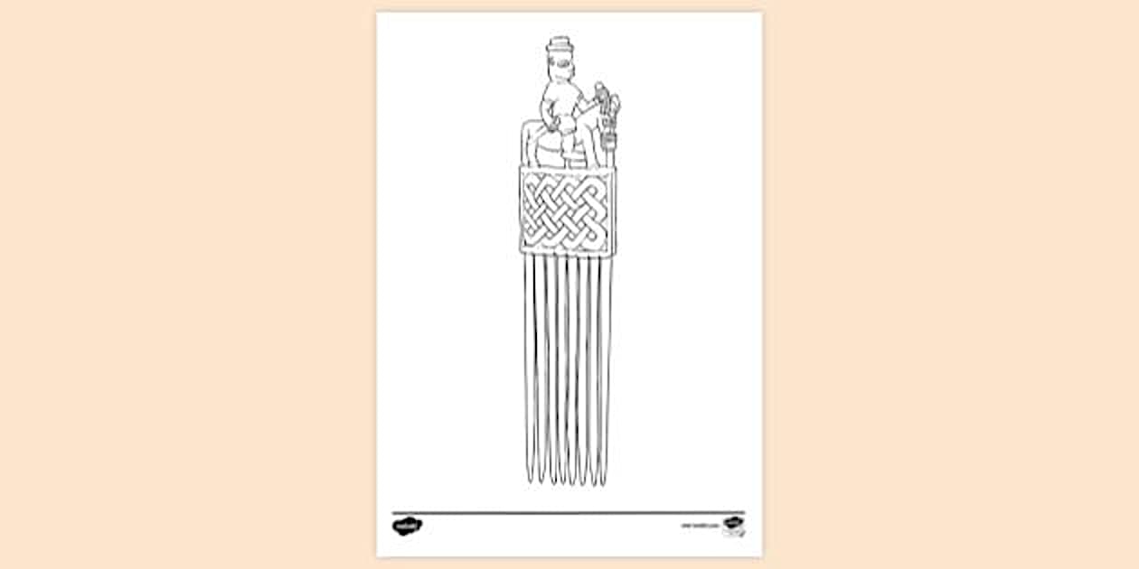 Benin Ivory Carving Colouring Sheet (teacher made) - Twinkl