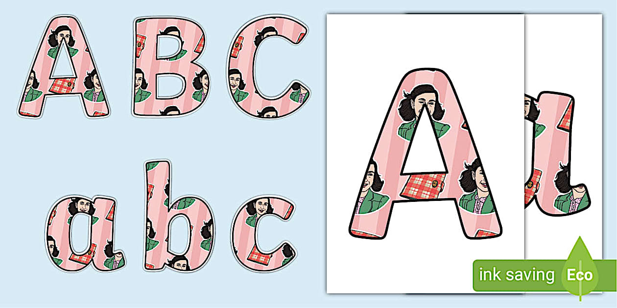 Anne Frank Themed A4 Display Lettering (teacher made)