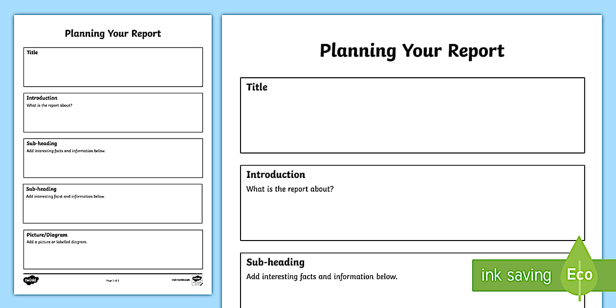 Editable Non-Chronological Report Template (teacher made)