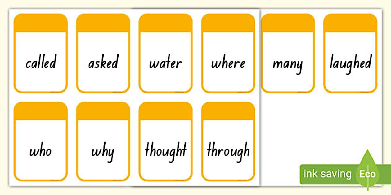 Level 5: Phonics Sight Word Flashcards and Checklist