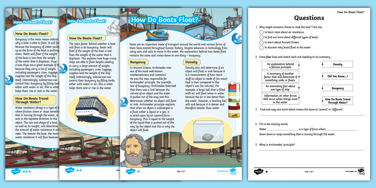 UKS2 Science Reading Comprehension Activity (teacher made)