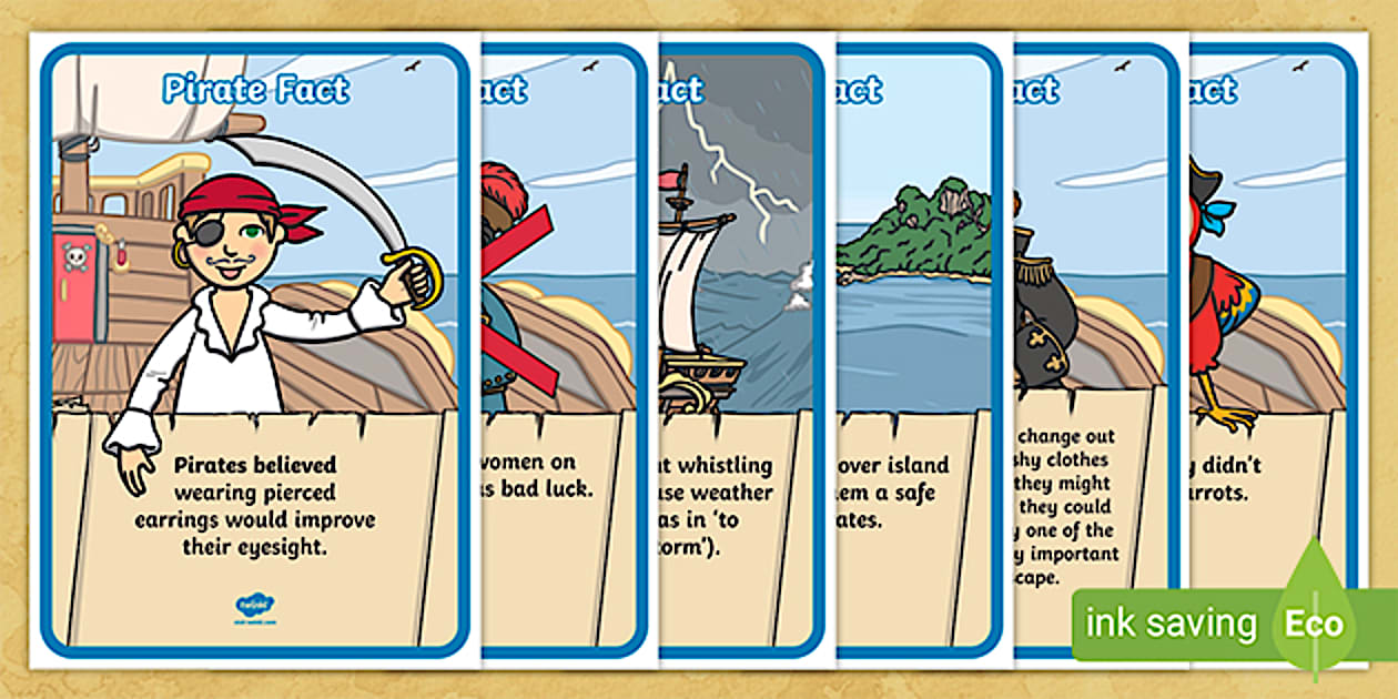Pirate Fact Display Posters (teacher made) - Twinkl