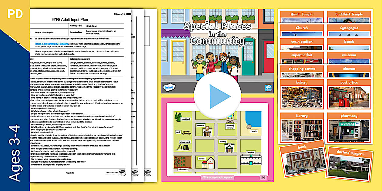 EYFS People Who Help Us Chalk Town Adult Input Plan & Pack