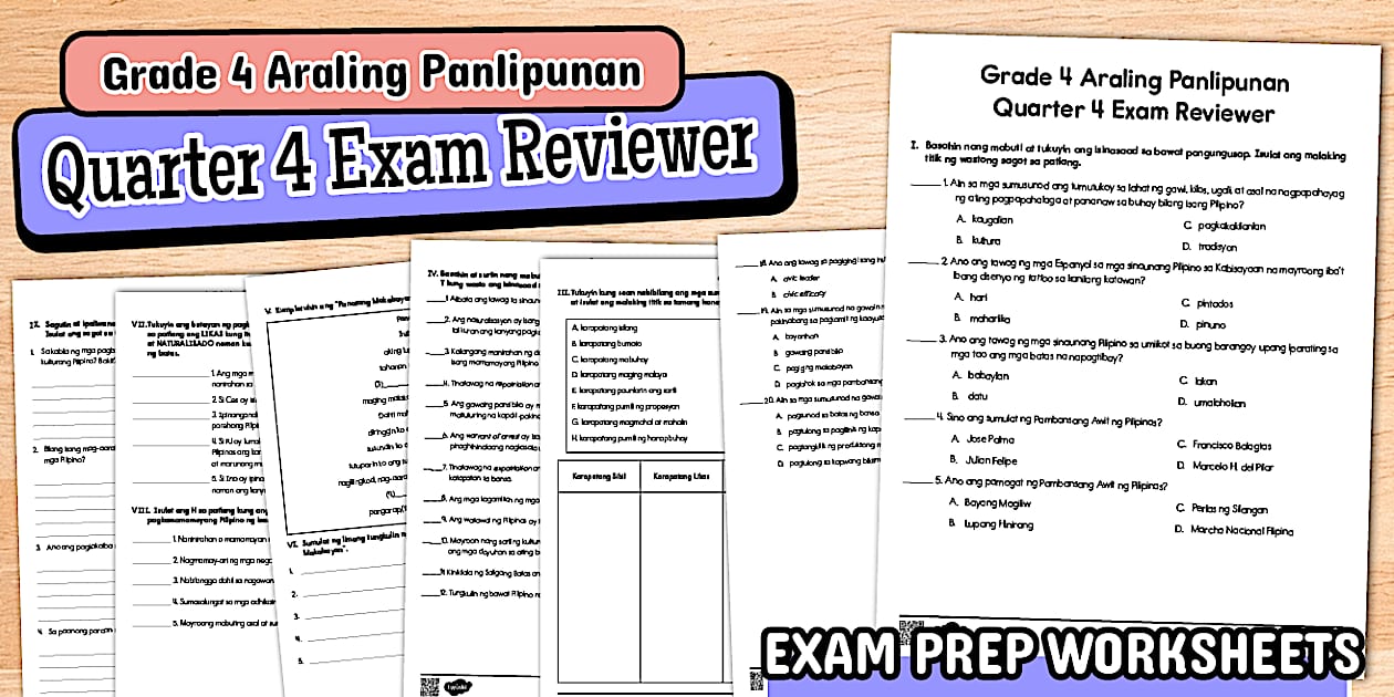 Grade 4 Matatag Araling Panlipunan Quarter 4 Exam Reviewer