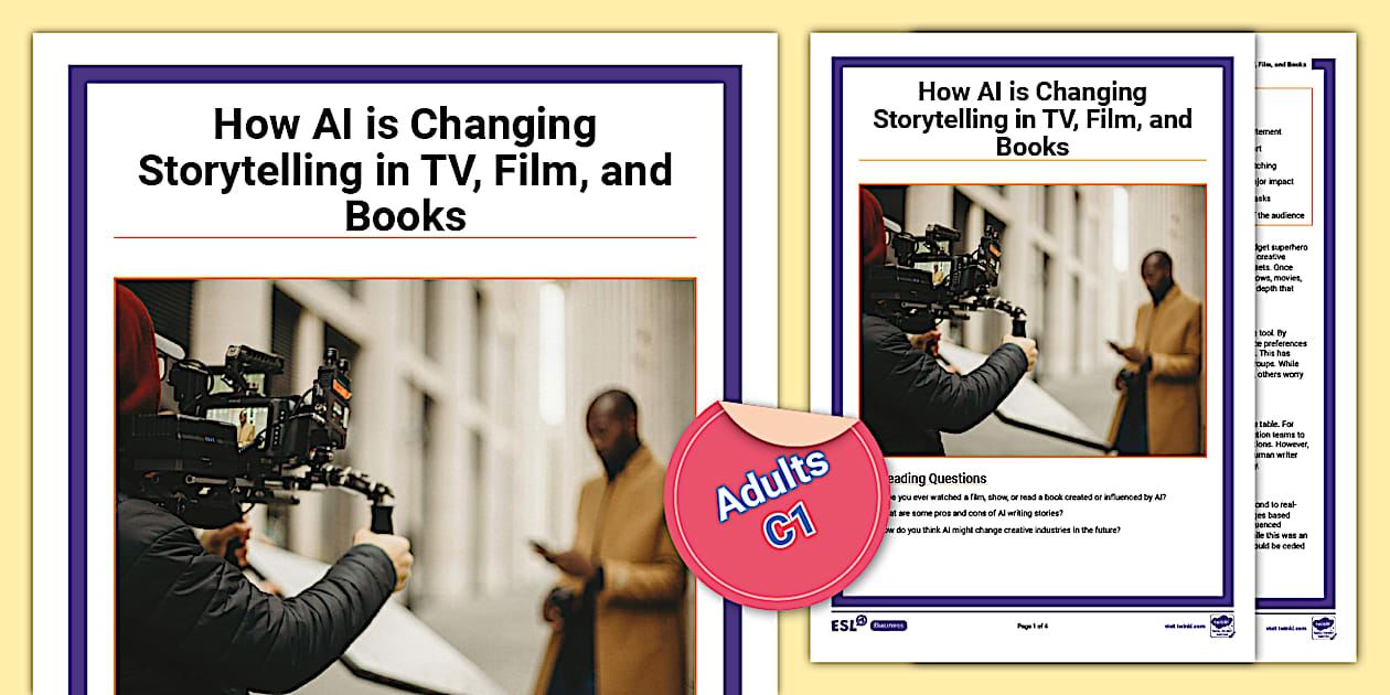 ESL How AI is Changing Storytelling in TV, Film, and Books