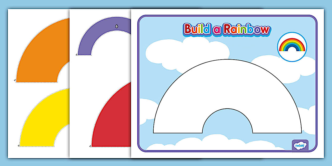 I Can Build a Rainbow Cut and Paste Worksheet (teacher made)