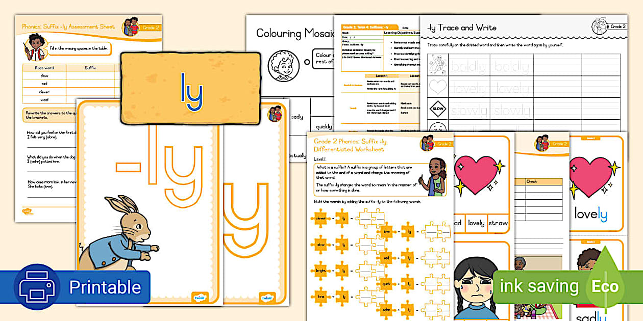 Grade 2 Phonics Pack -ly (teacher made) - Twinkl