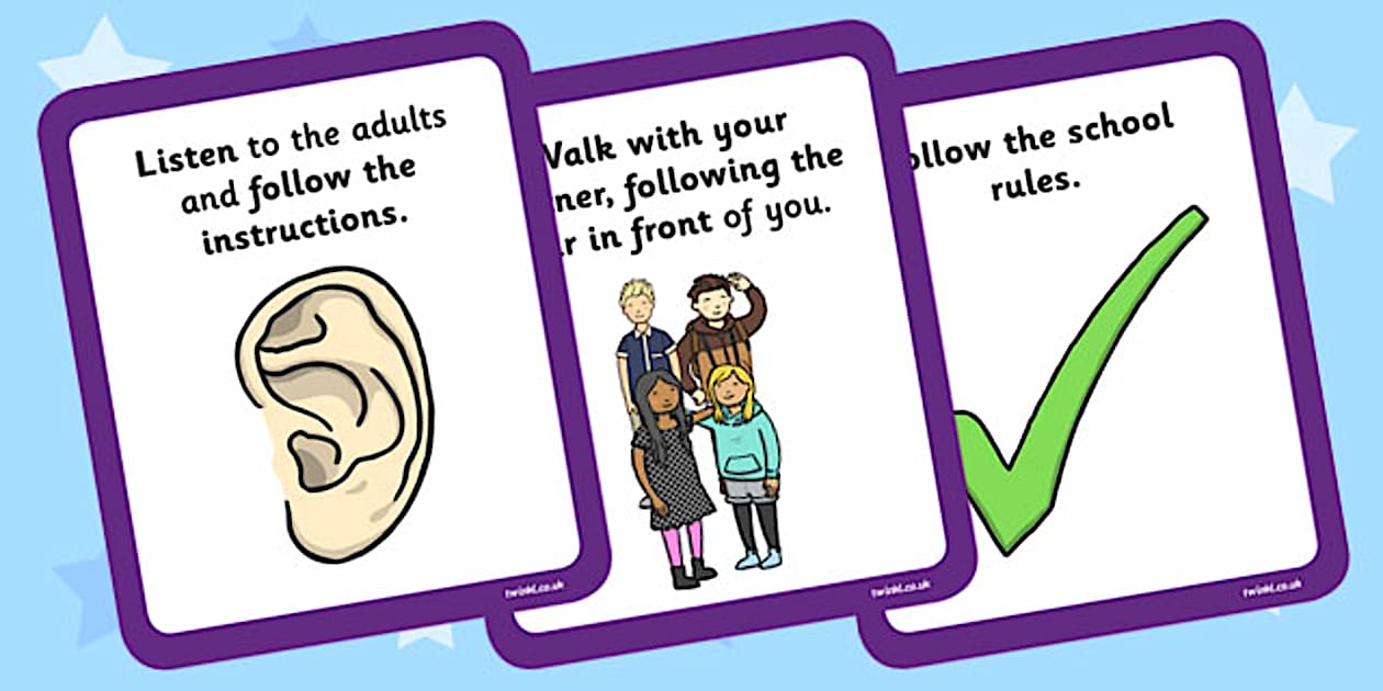 Local Walk Rules Cards (teacher made) - Twinkl