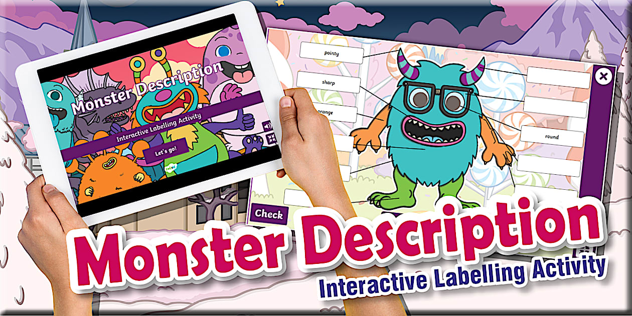 * NEW * Monster Description Interactive Labelling Activity