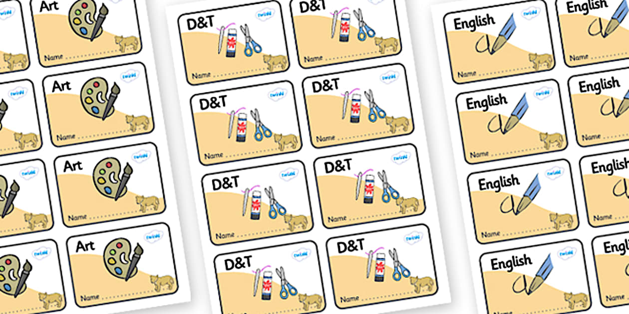 Lion Cub Themed Editable Book Labels (teacher made) - Twinkl