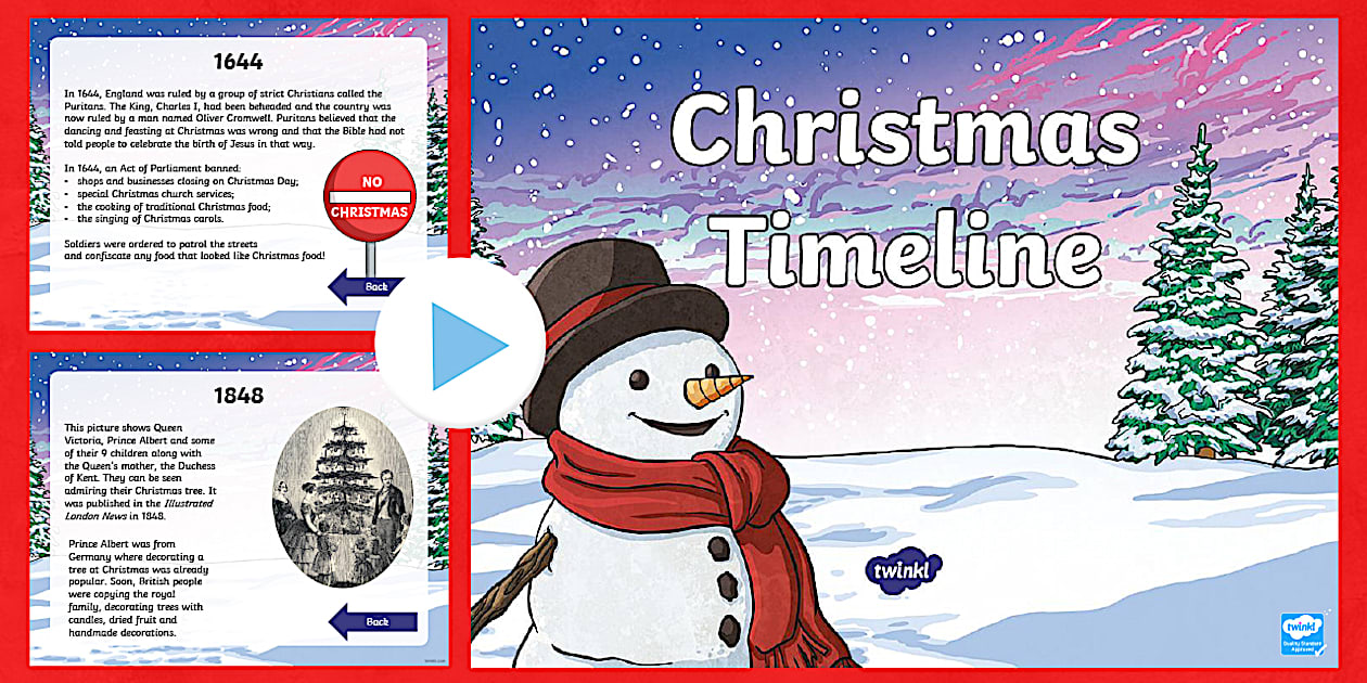 KS2 Christmas Timeline PowerPoint (Teacher-Made) - Twinkl