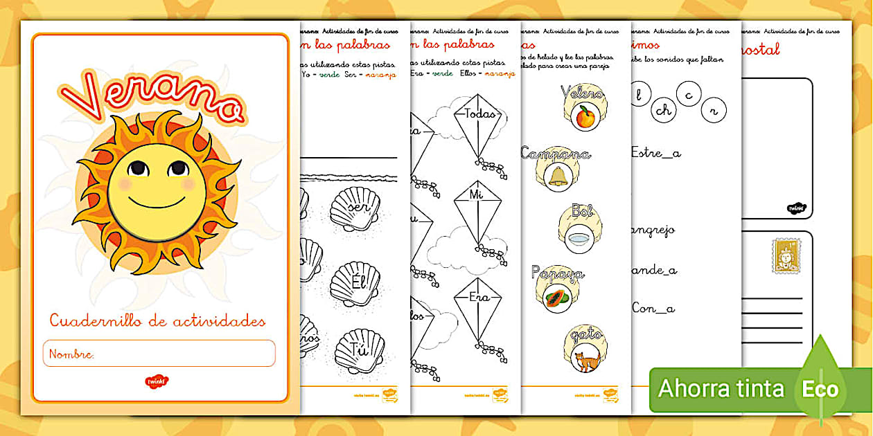 Cuadernillo de verano: Actividades de fin de curso - Twinkl