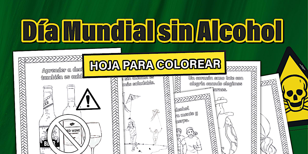 Hoja para colorear: Juntos por una vida sin alcohol