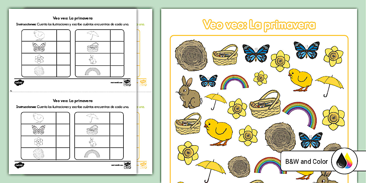 Veo veo: La primavera (teacher made) - Twinkl