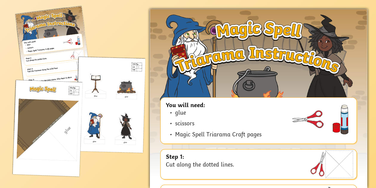 * NEW * Magic Spell Triarama Craft Instructions Twinkl