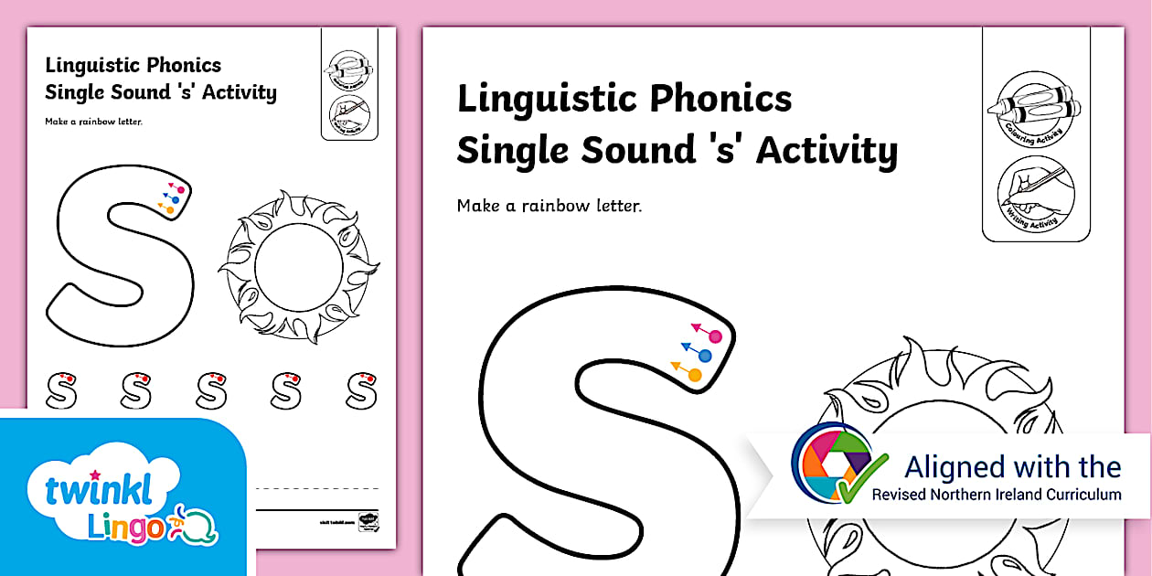 Linguistic Phonics Single Sound 's' Activity Sheet - Twinkl