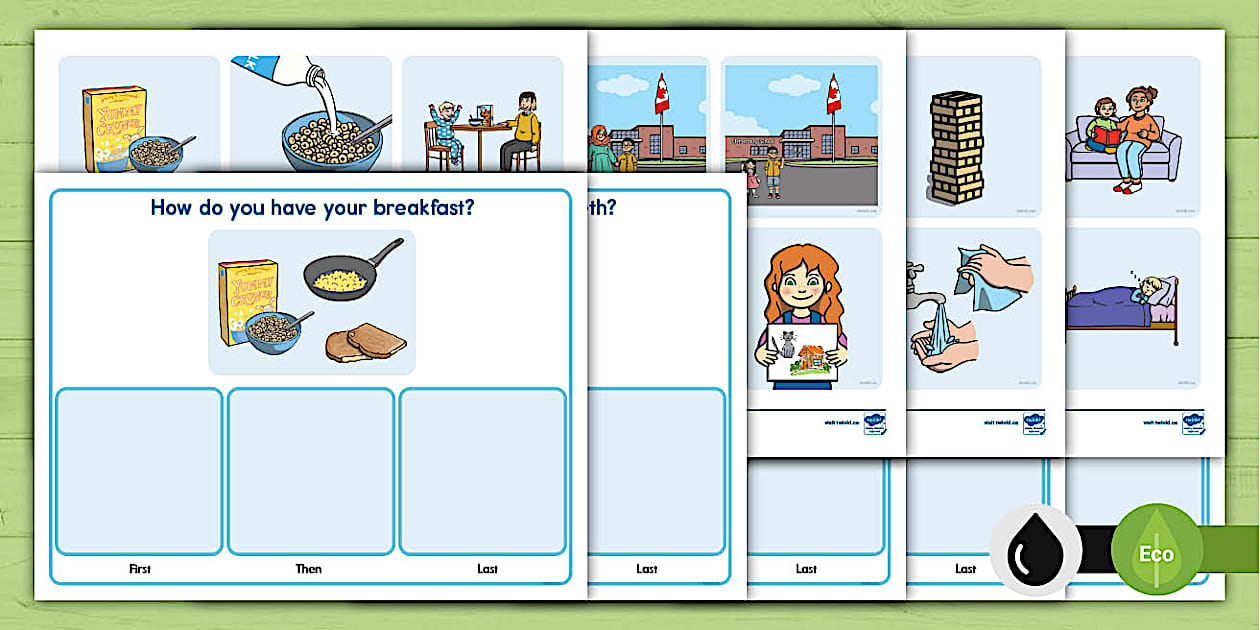 First, Then, Last: 3 Step Sequencing Puzzles - Twinkl