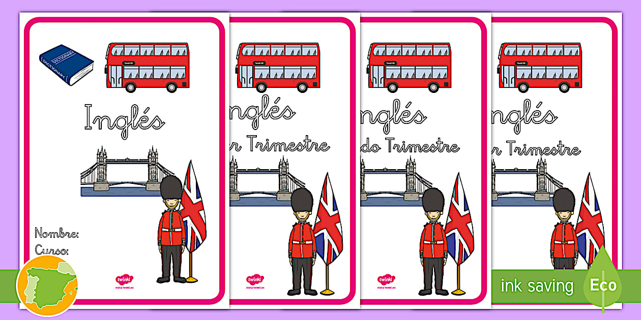 Portadas de inglés - La vuelta al cole - Twinkl
