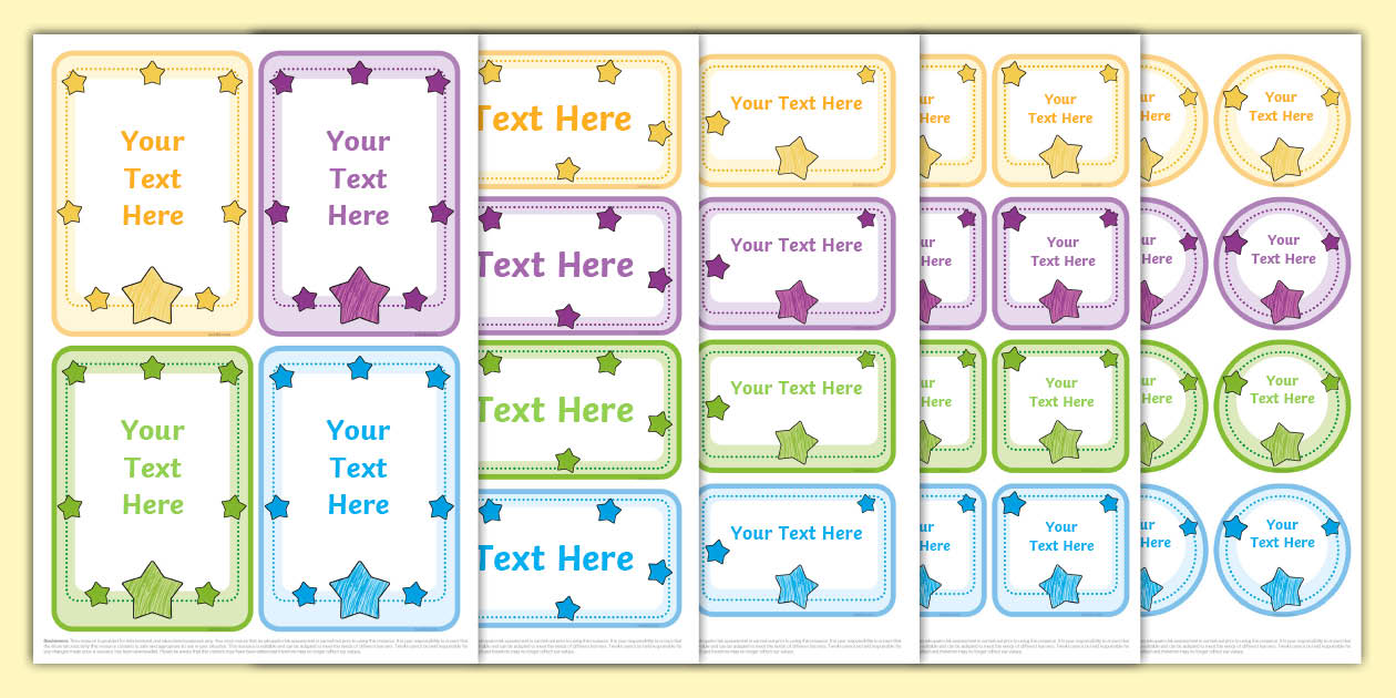 Star Display Labels for Classroom Organisation - Twinkl