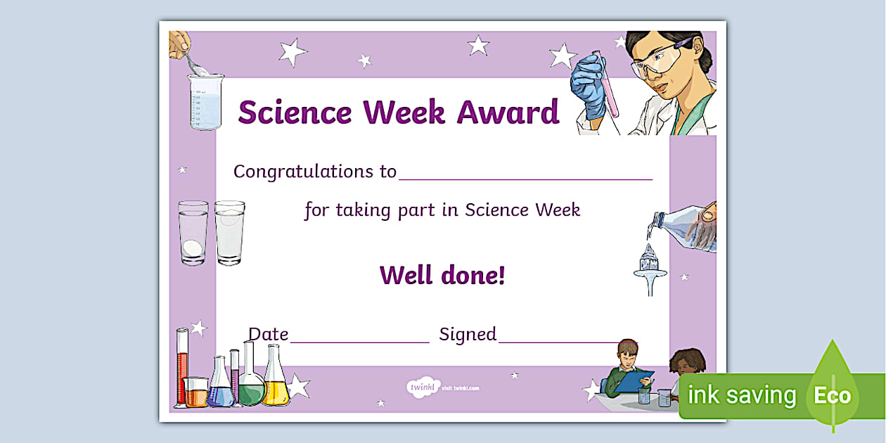 Science Week Certificate