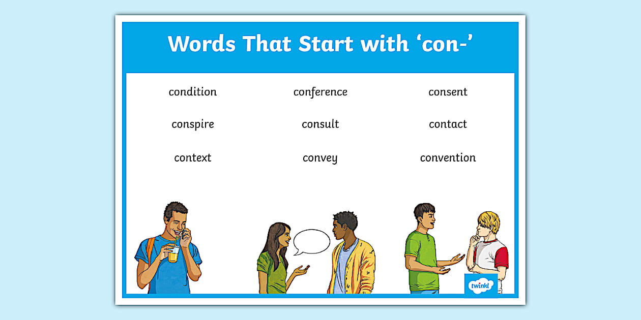 Words That Start With Con- Word Mat (teacher made) - Twinkl