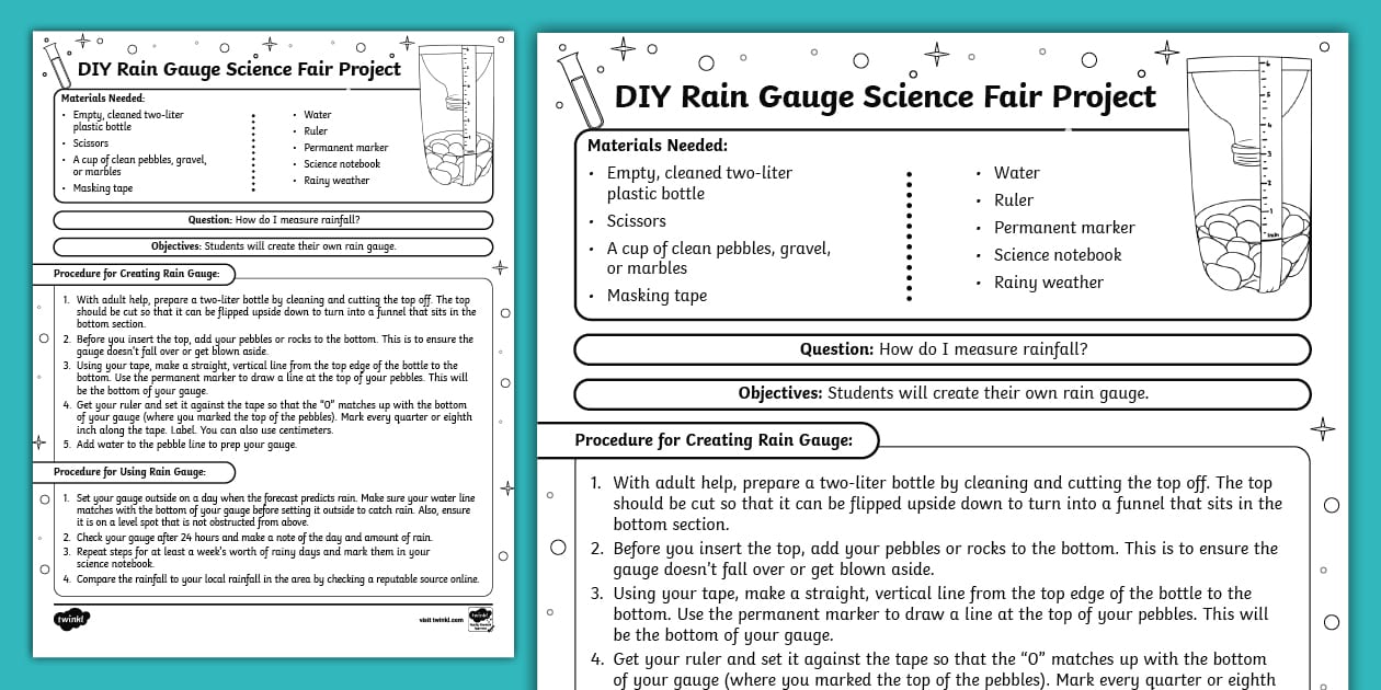 DIY Rain Gauge | Science Fair Project | Twinkl USA - Twinkl