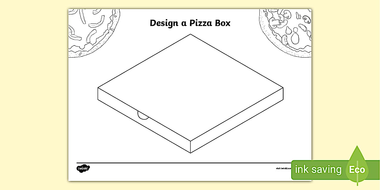 Design a Pizza Box Template - Twinkl - Art Resources