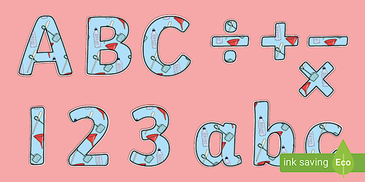 Water Themed Display Lettering (teacher made) - Twinkl