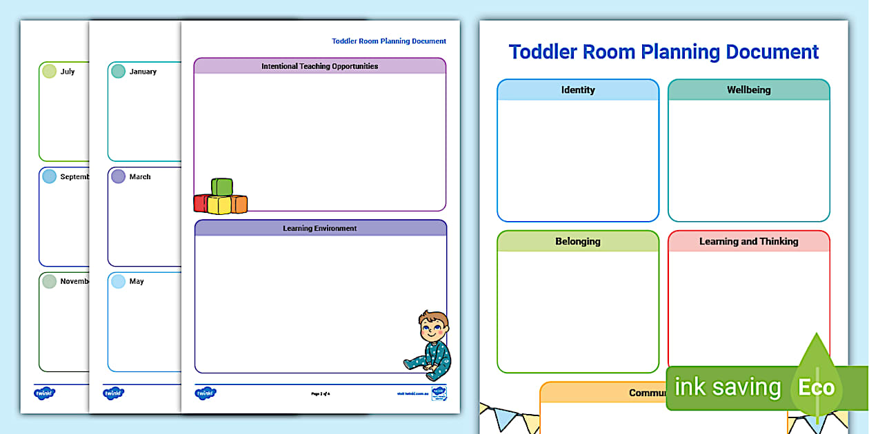 Toddler Room Planning Document- Editable - Twinkl