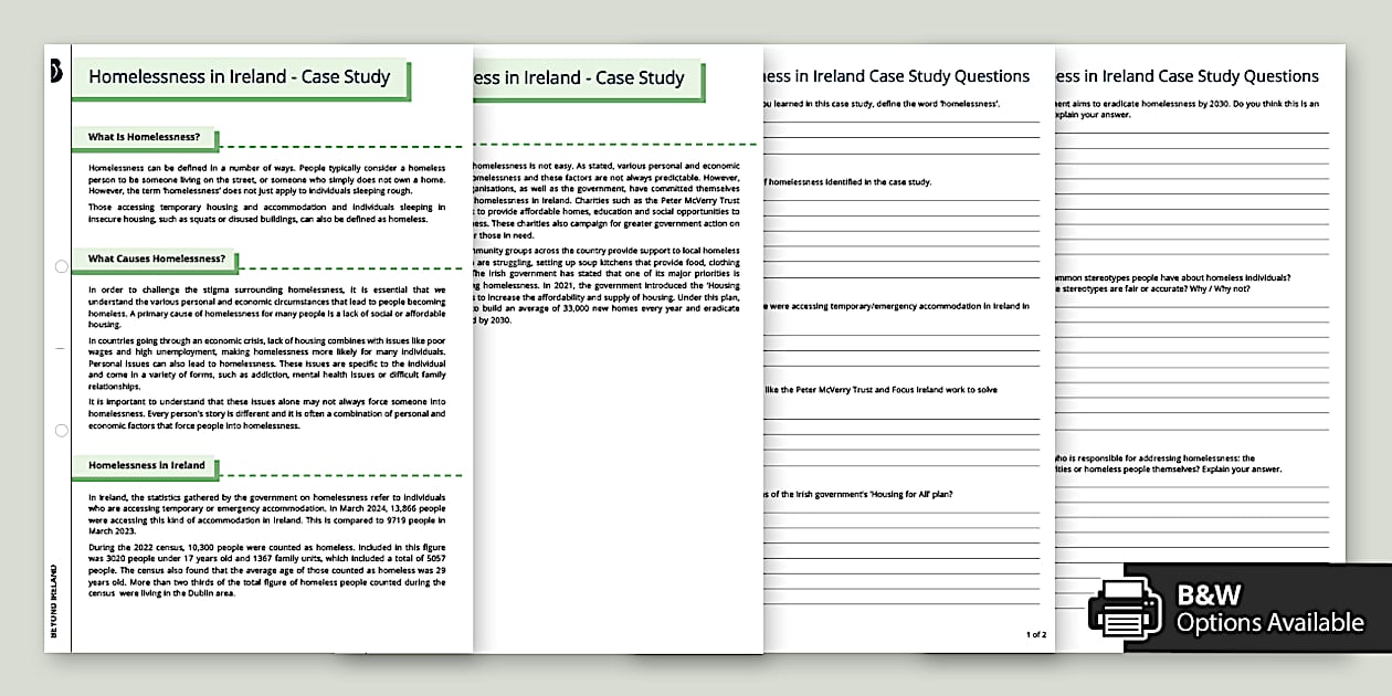 Homelessness in Ireland Case Study (professor feito)