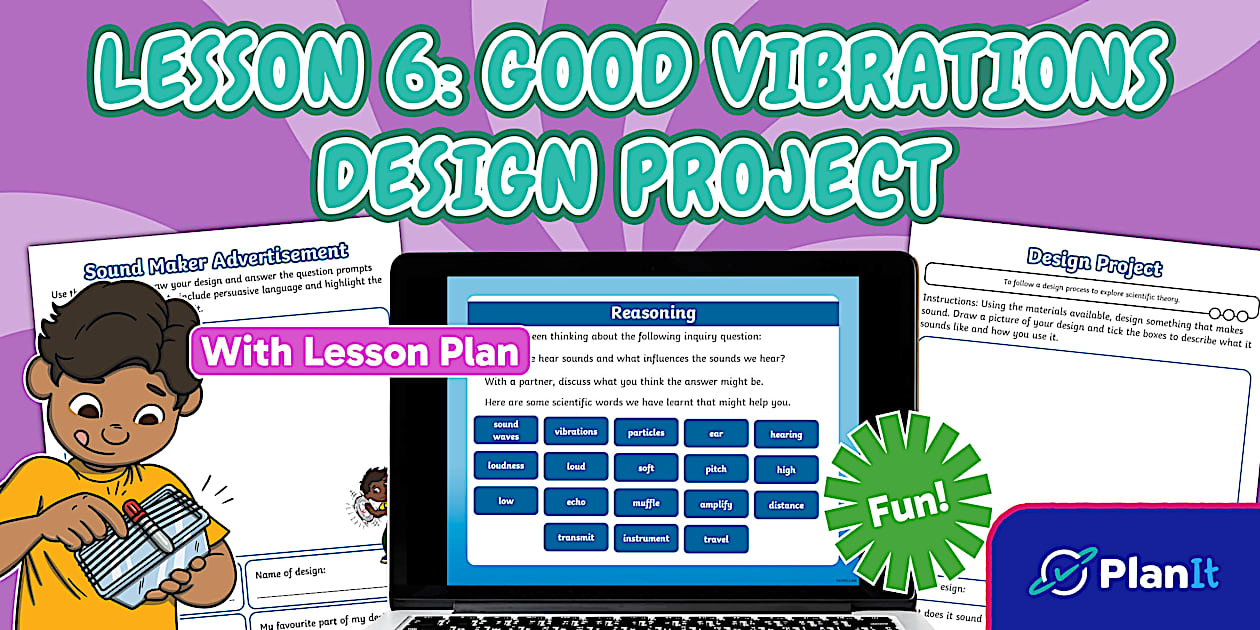 Year 2 Science Sound Waves Lesson 6 Good Vibrations Design Project