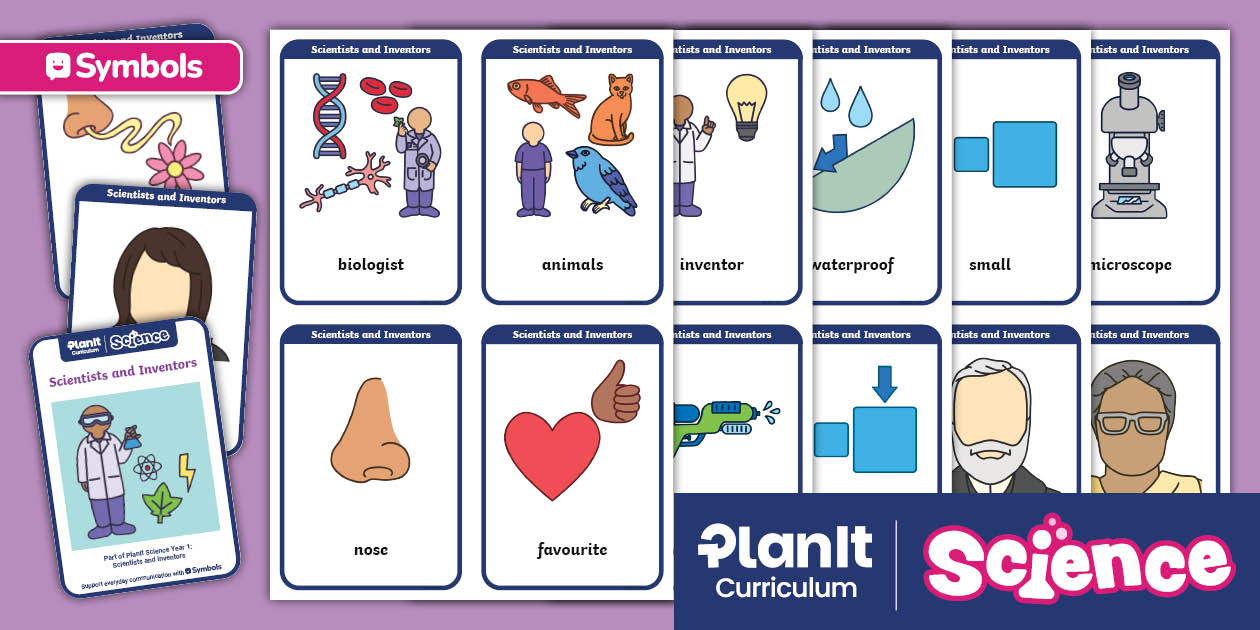 Twinkl Symbols: Scientists and Inventors: Year 1: Flashcards