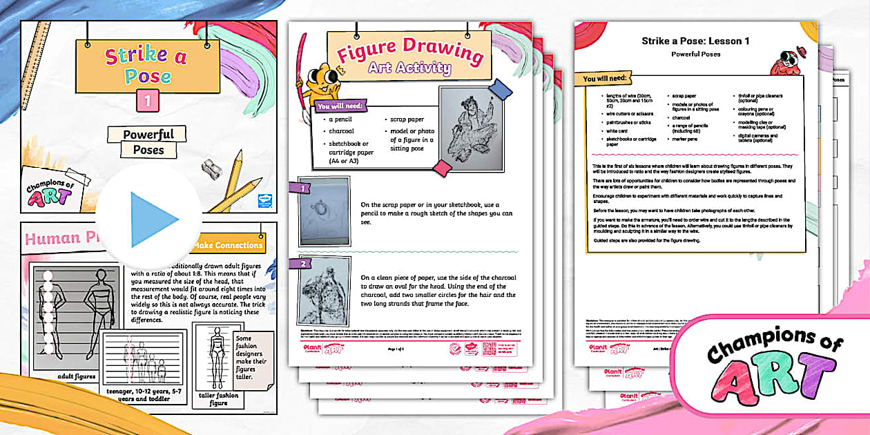 Champions of Art: UKS2 Strike A Pose - Lesson 1 - Twinkl