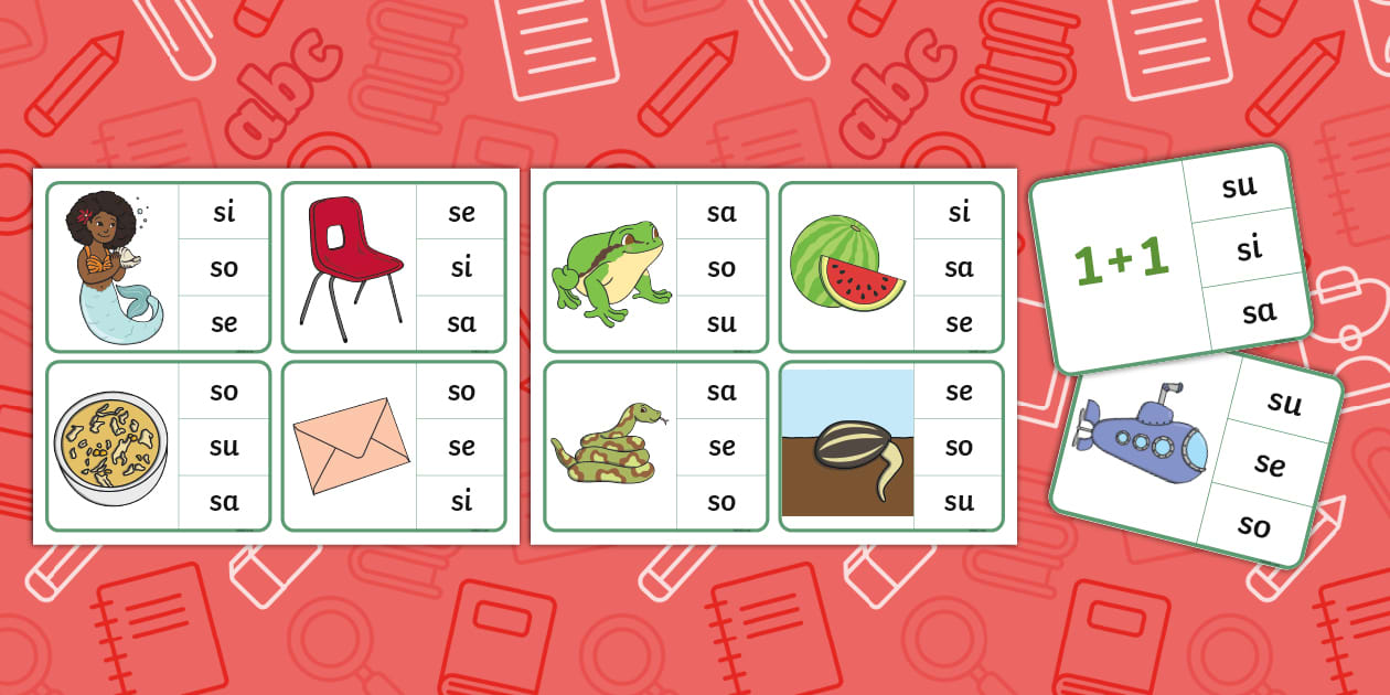Tarjetas Sonido Inicial: Letra S