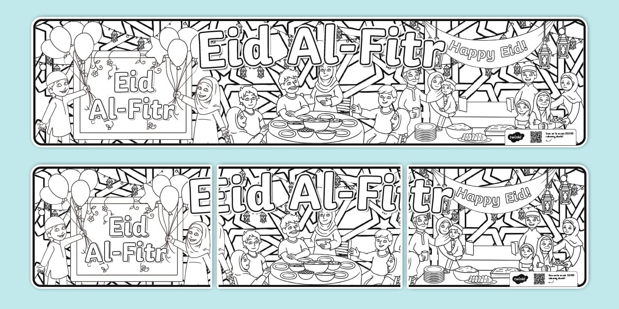 KS1 Eid Al-Fitr Colouring Display Banner (teacher made)