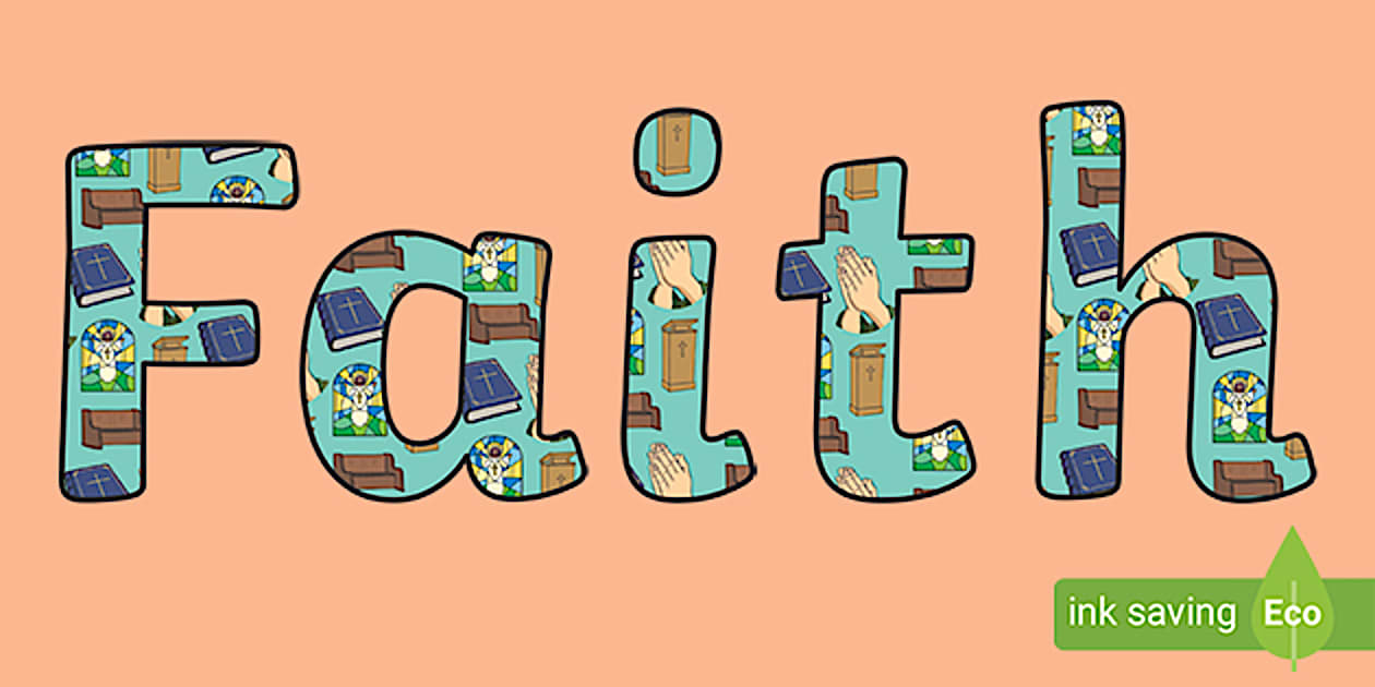 Faith Title Display Lettering (teacher made) - Twinkl