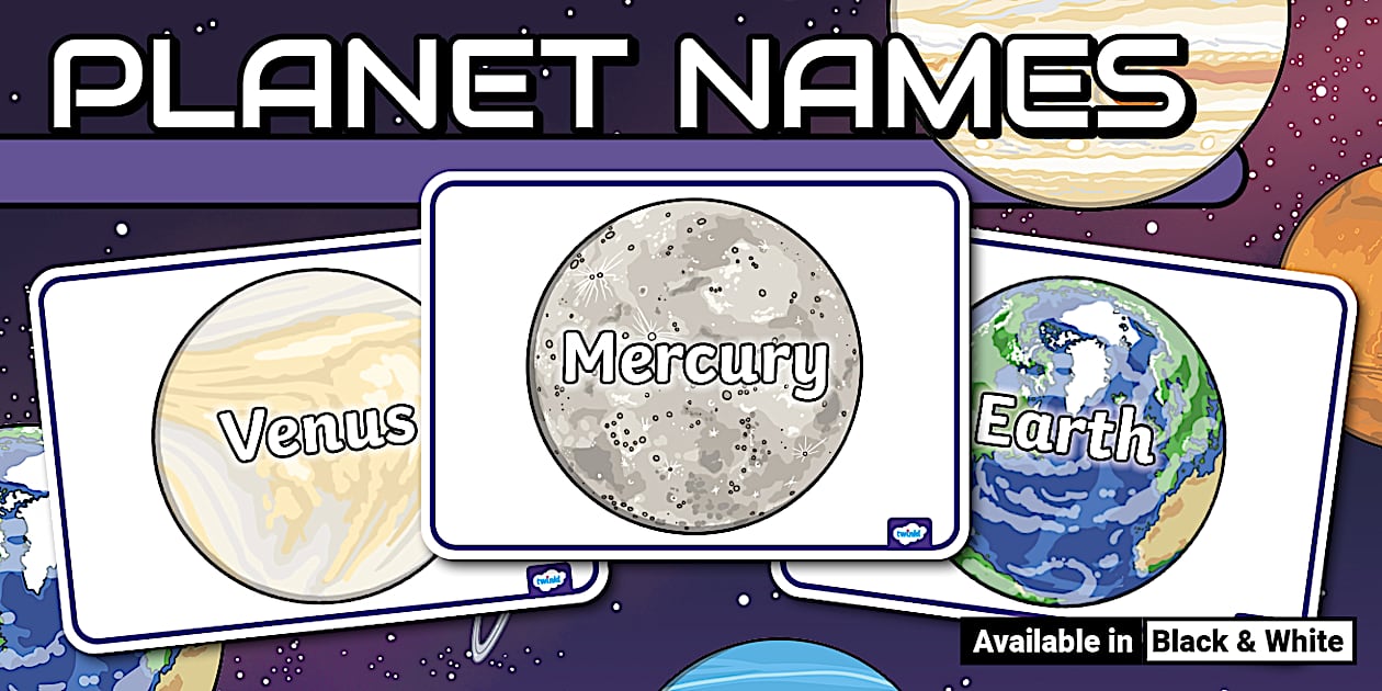 Free Planet Pictures and the Planet Names -Primary Resources